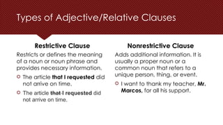 Clauses and Sentences - Structure of English | PPTX