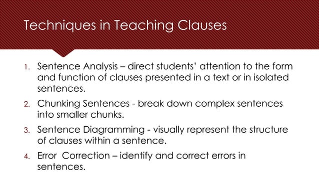 Clauses and Sentences - Structure of English | PPTX | Programming Languages | Computing