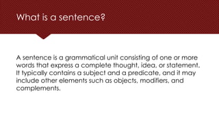Clauses and Sentences - Structure of English | PPTX