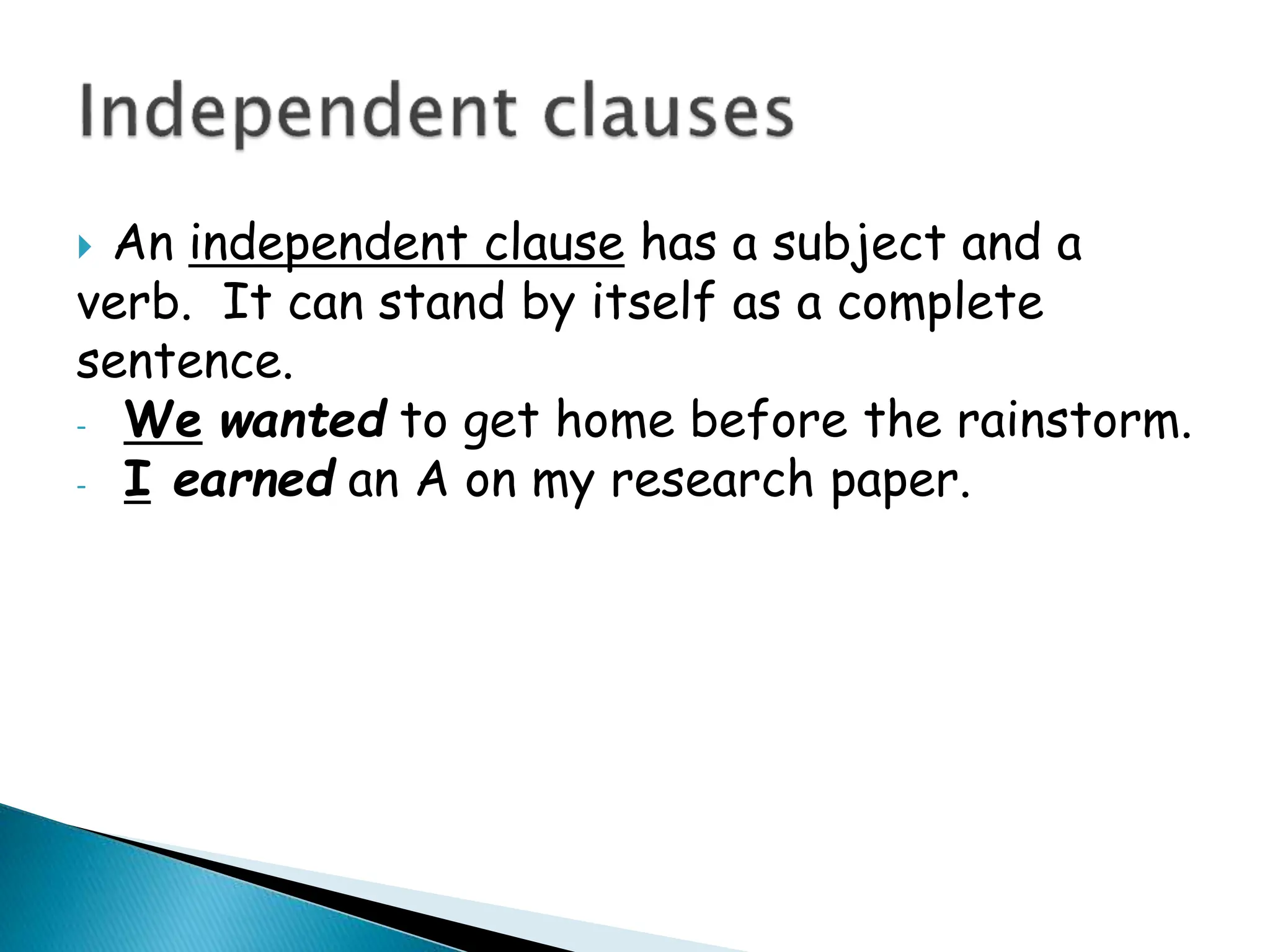 Clauses and sentence types lesson.ppt