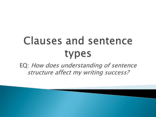 Clauses and sentence types lesson.ppt
