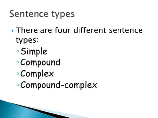 Clauses and sentence types lesson.ppt