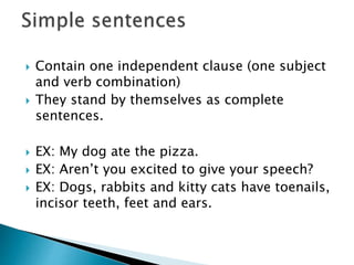 Clauses and sentence types lesson.ppt