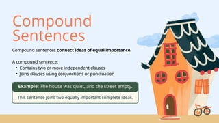 Clauses and Sentence Types Presentation in Colourful Illustrated Style.pptx