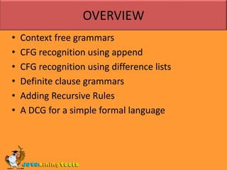 PROLOG: Clauses Grammer In Prolog | PPT