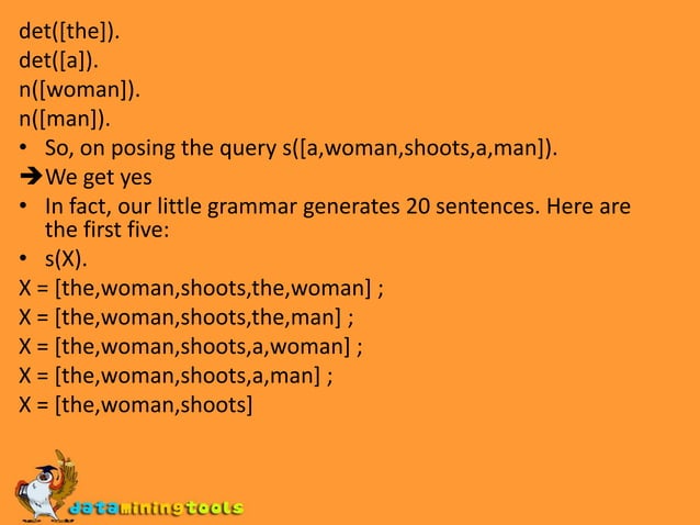 Prolog Clauses Grammer In Prolog Ppt