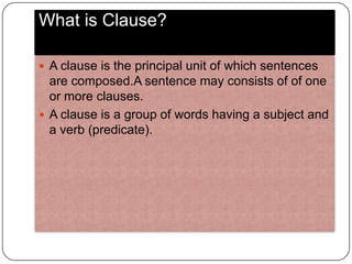 Clauses hierarchy | PPTX