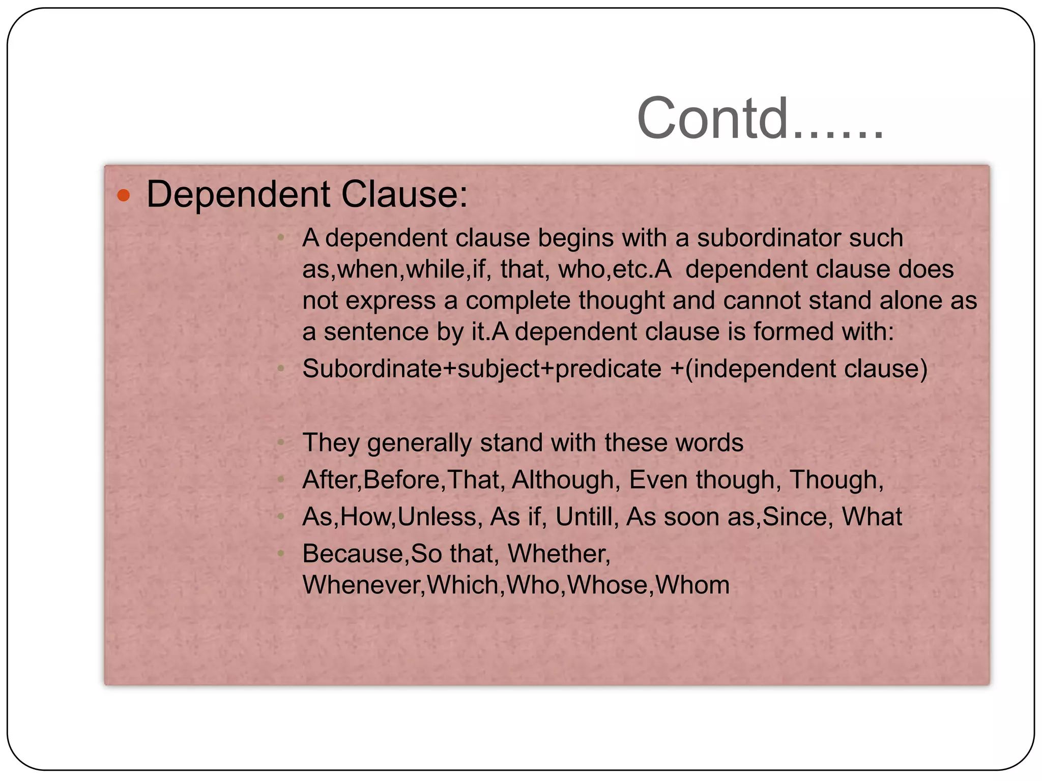 Clauses hierarchy | PPT