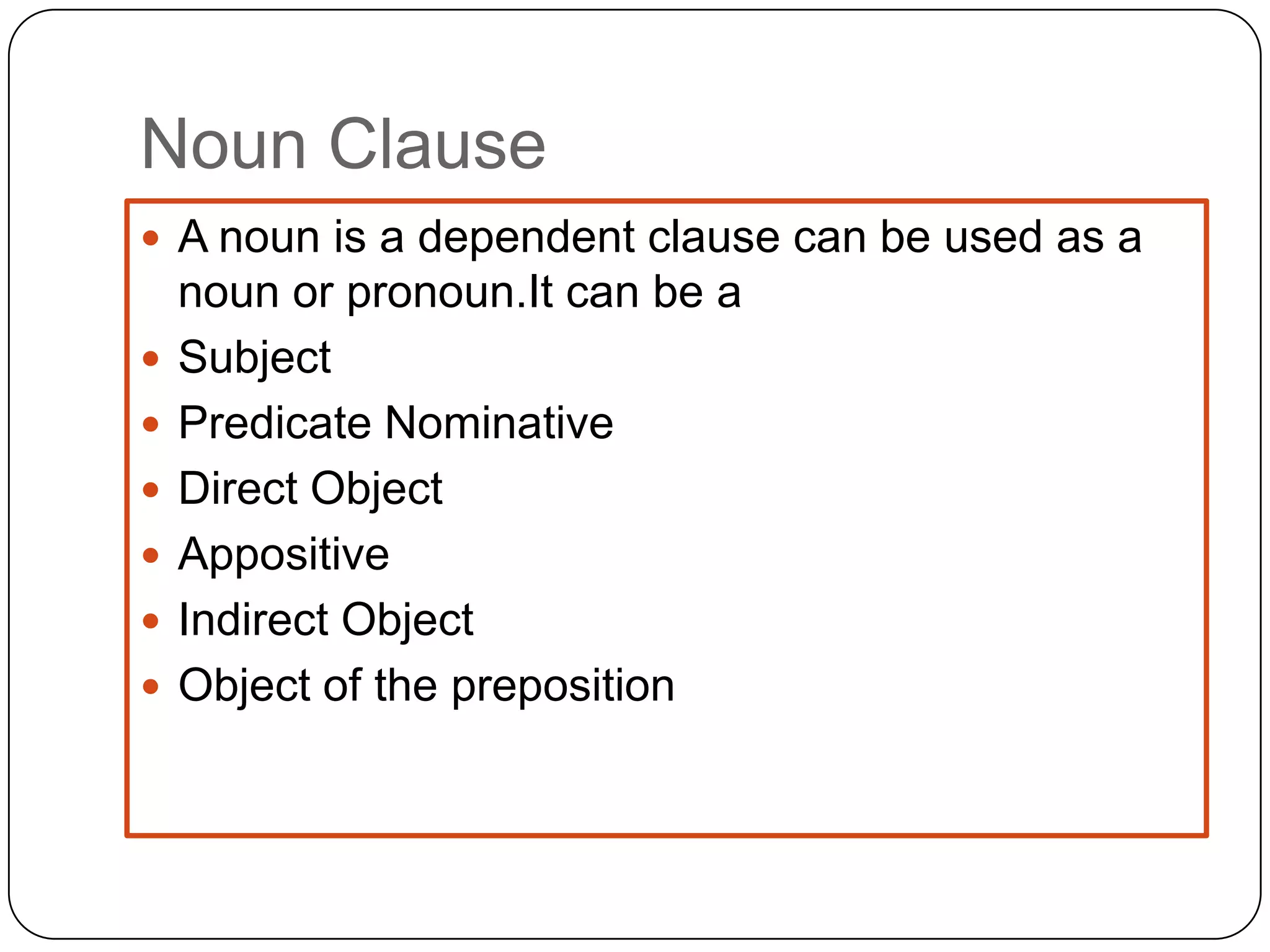 Clauses hierarchy | PPT
