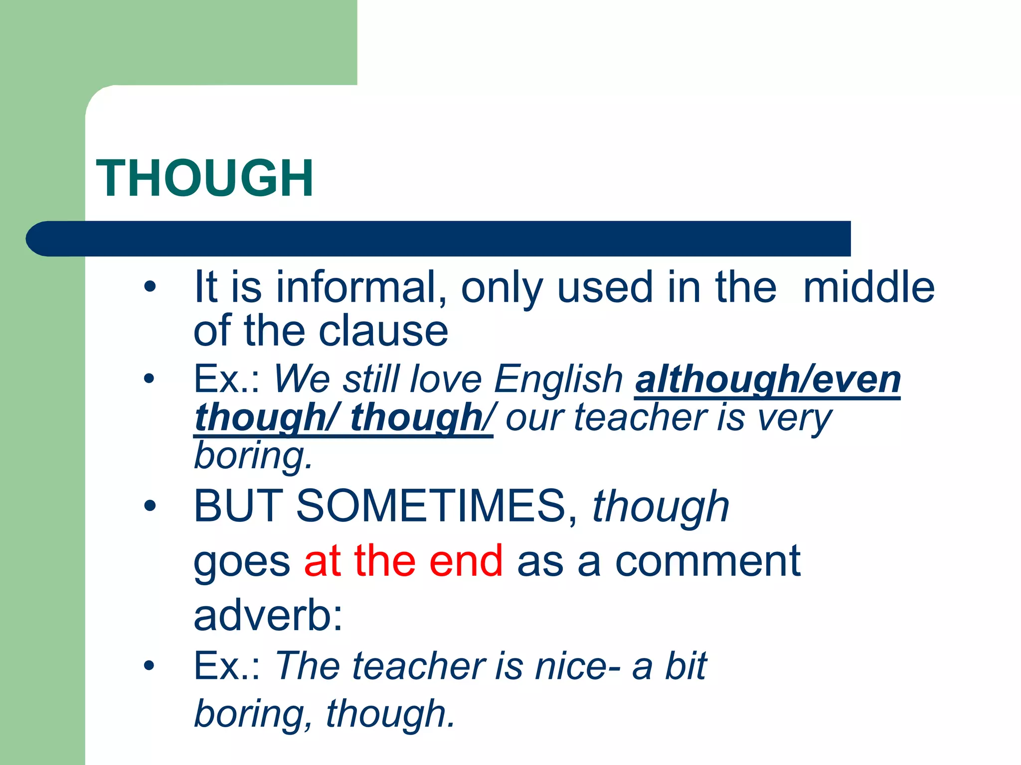 Clauses of contrast and purpose | PPTX