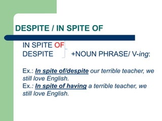 Clauses of contrast and purpose | PPTX