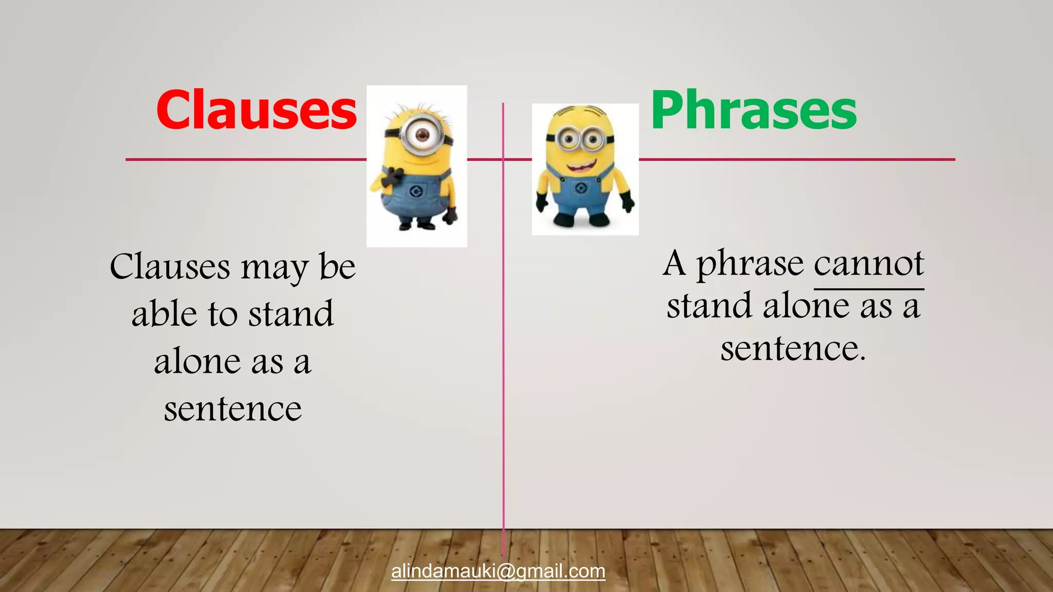 Clauses and phrases | PPT