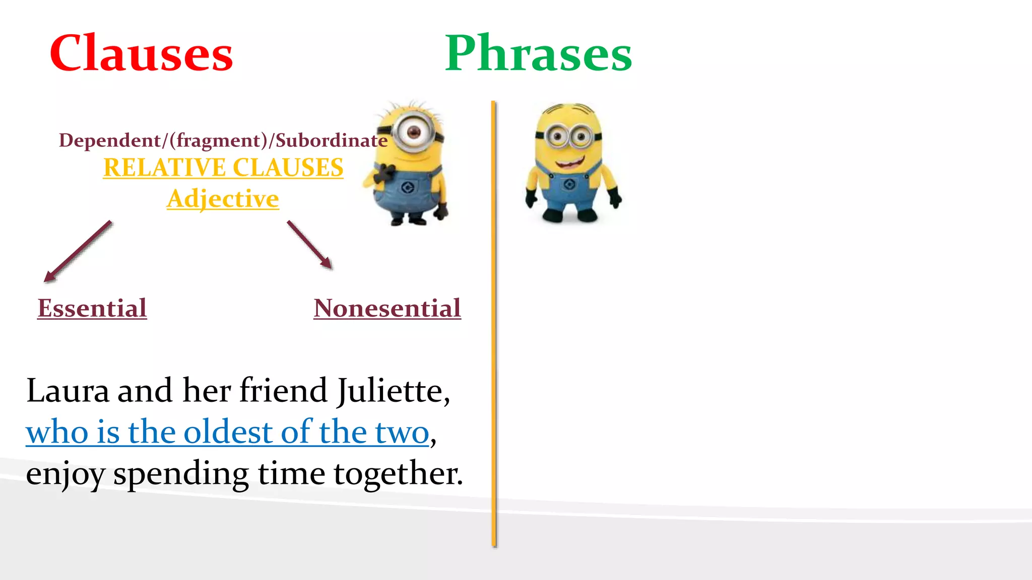 Clauses and phrases 7 | PPTX