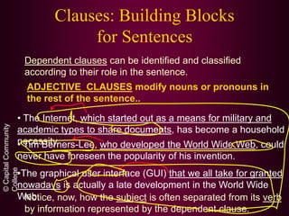 Clauses powerpoint | PPTX | Internet | Computing