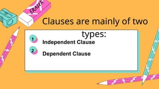 Types of Clauses and Types of Sentences according to structure and use ...
