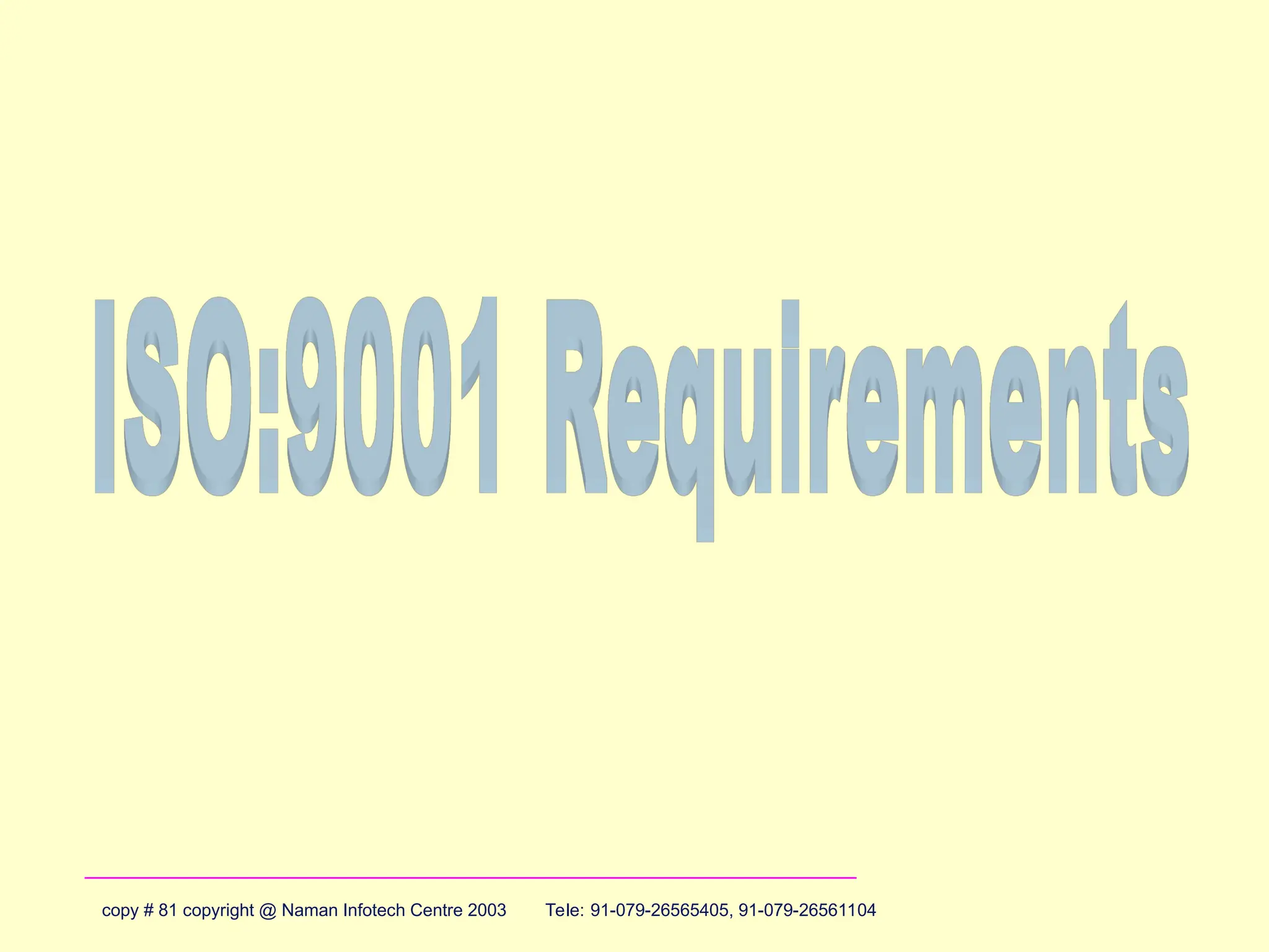 Detailed clauses list of iso9001 with requirements and how to comply | PPT