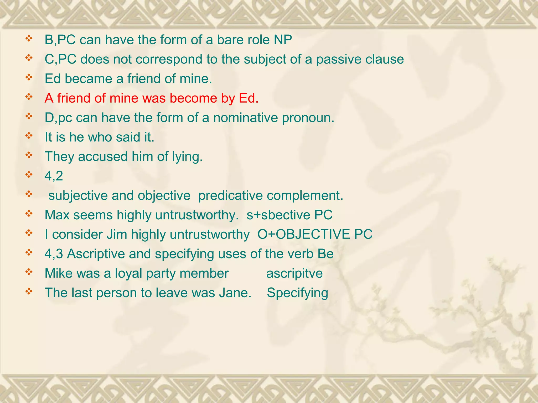 Clause structure, complements and adjuncts | PPT