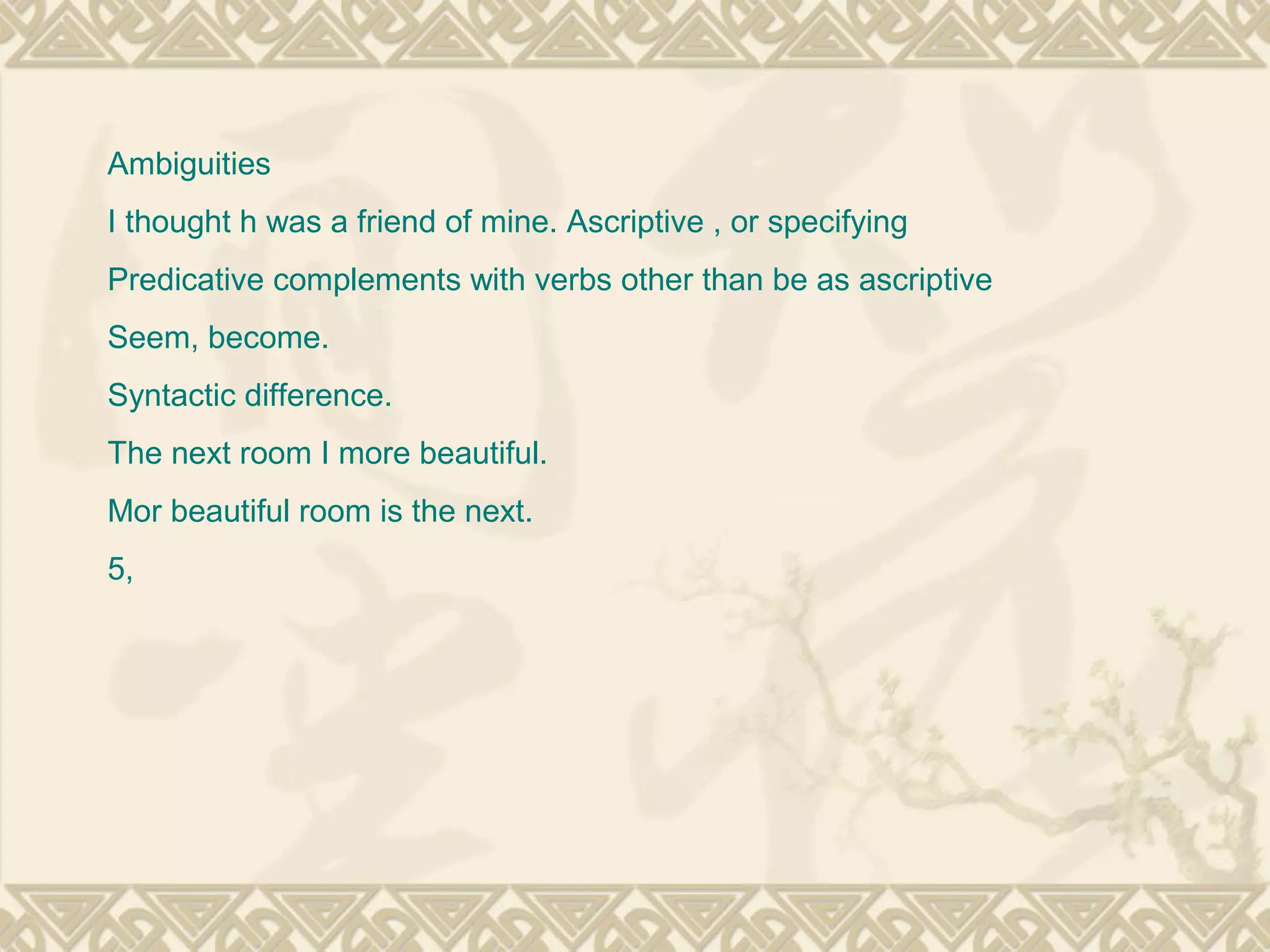 Clause structure, complements and adjuncts | PPT