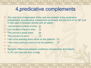 Clause structure, complements and adjuncts | PPT