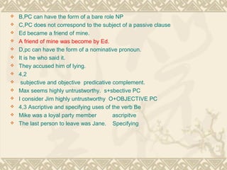 Clause structure, complements and adjuncts | PPT