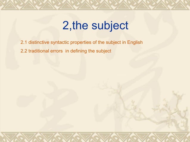 Clause structure, complements and adjuncts | PPT