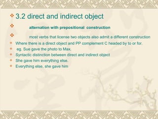 Clause structure, complements and adjuncts | PPT