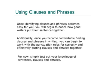 Clause vs phrase | PPT