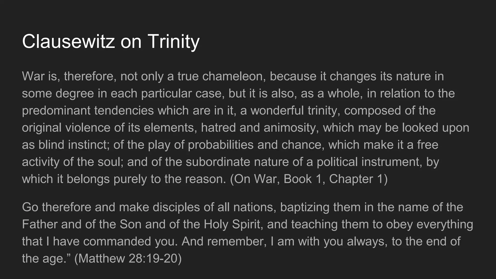 Clausewitz on Biblical Themes | PPTX