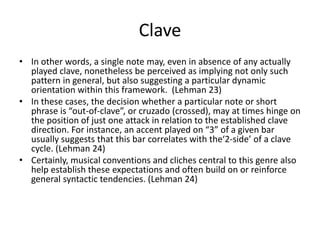 Clave and the Caribbean rhythms | PPTX