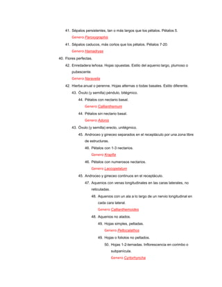 Clave de clasificación para la familia ranunculaceae | PDF