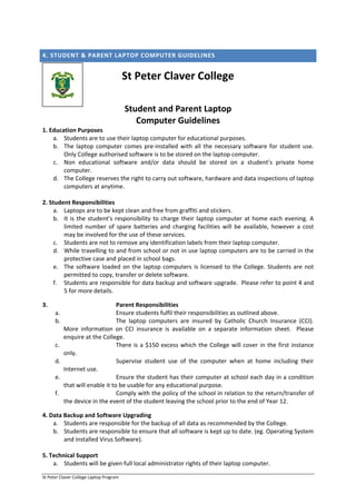 Claver laptop program policy | PDF | Laptops | Computing