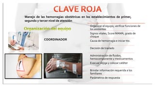 CLAVE_ROJA_OBSTETRICA DIAPOSITIVAS.... PPT | PPTX