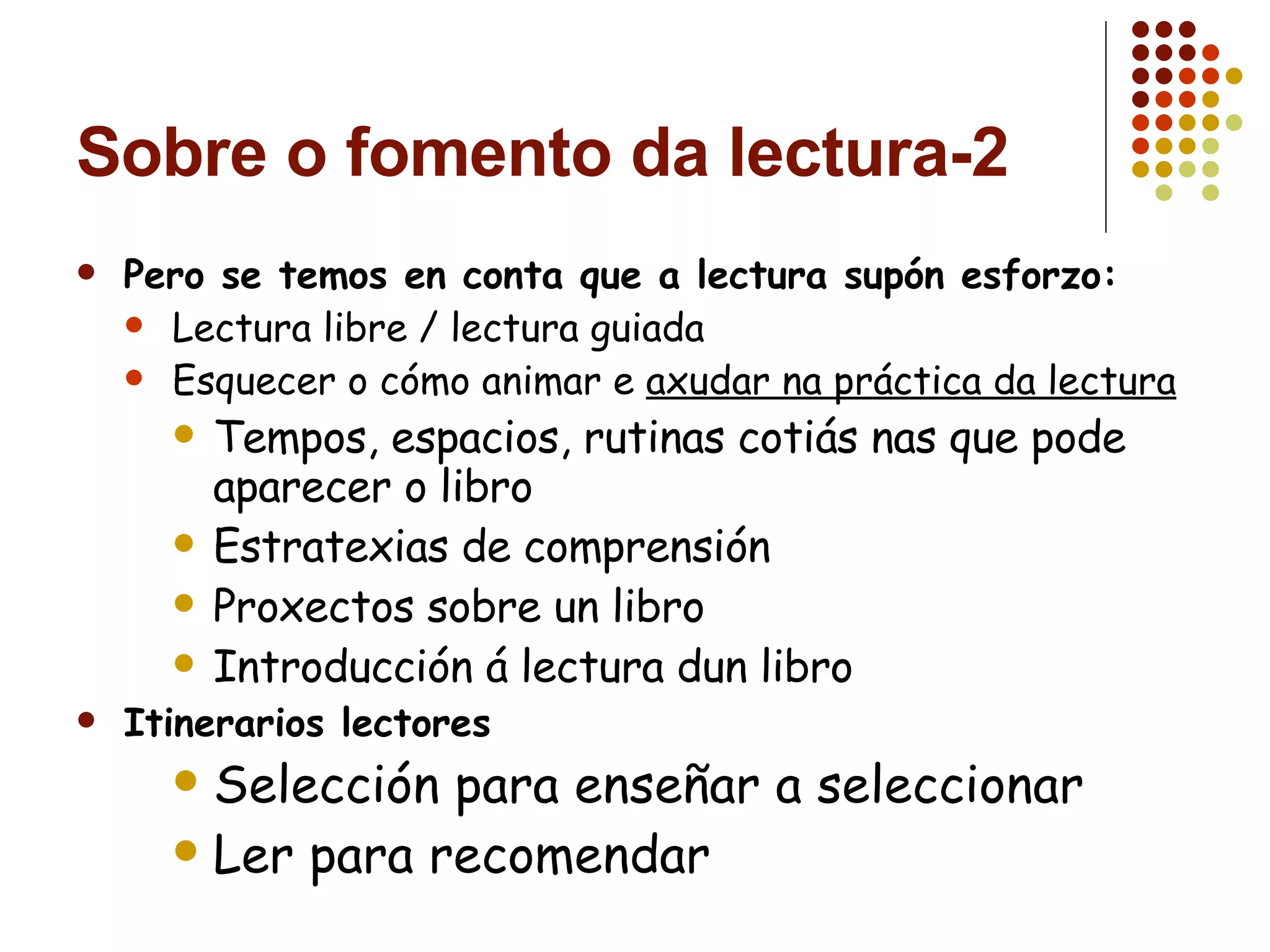 Claves para gañar lectoras e lectores | PPT