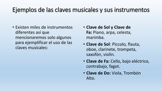 CLAVES MUSICALES diapositivas kdflajojqoiejoiejgoiqje | PPTX