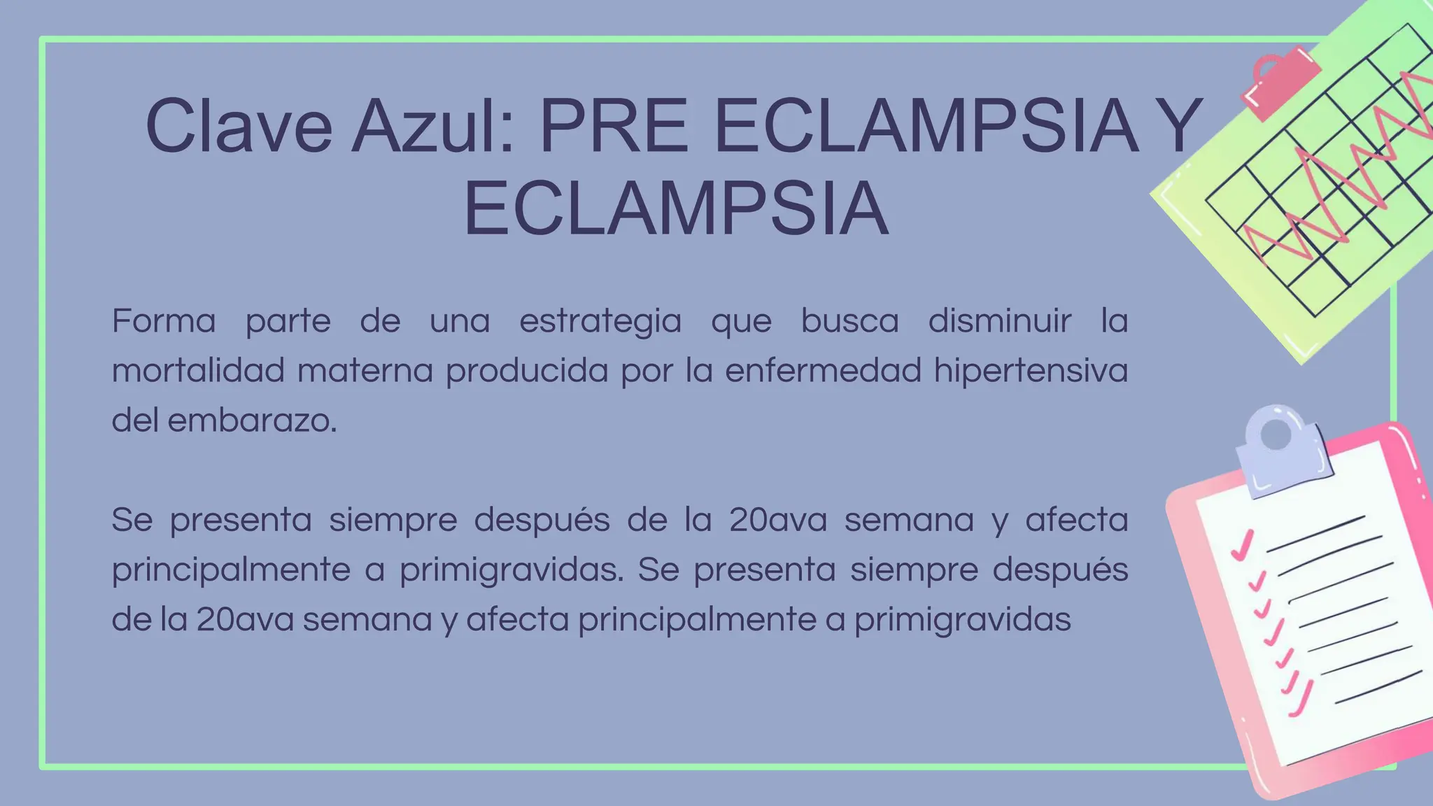 Claves Obstétricas roja, azul y amarilla | PPTX
