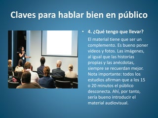 Claves para hablar bien en público | PPTX