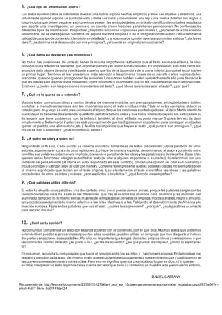 Claves para interpretar cassany | DOCX
