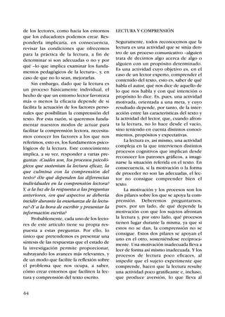 Claves para la enseñanza de la comprensión lectora | PDF