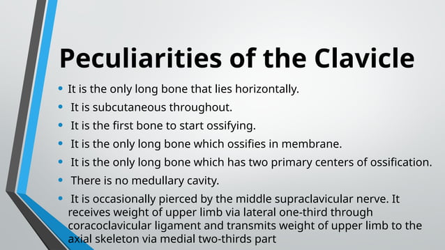 CLAVICAL BONE ANATOMY .pptx BY PRACHI SABLE | PPTX