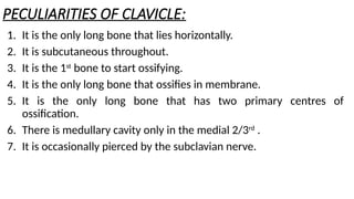 CLAVICLE BONE OF UPPER LIMB AND THORAX.pptx
