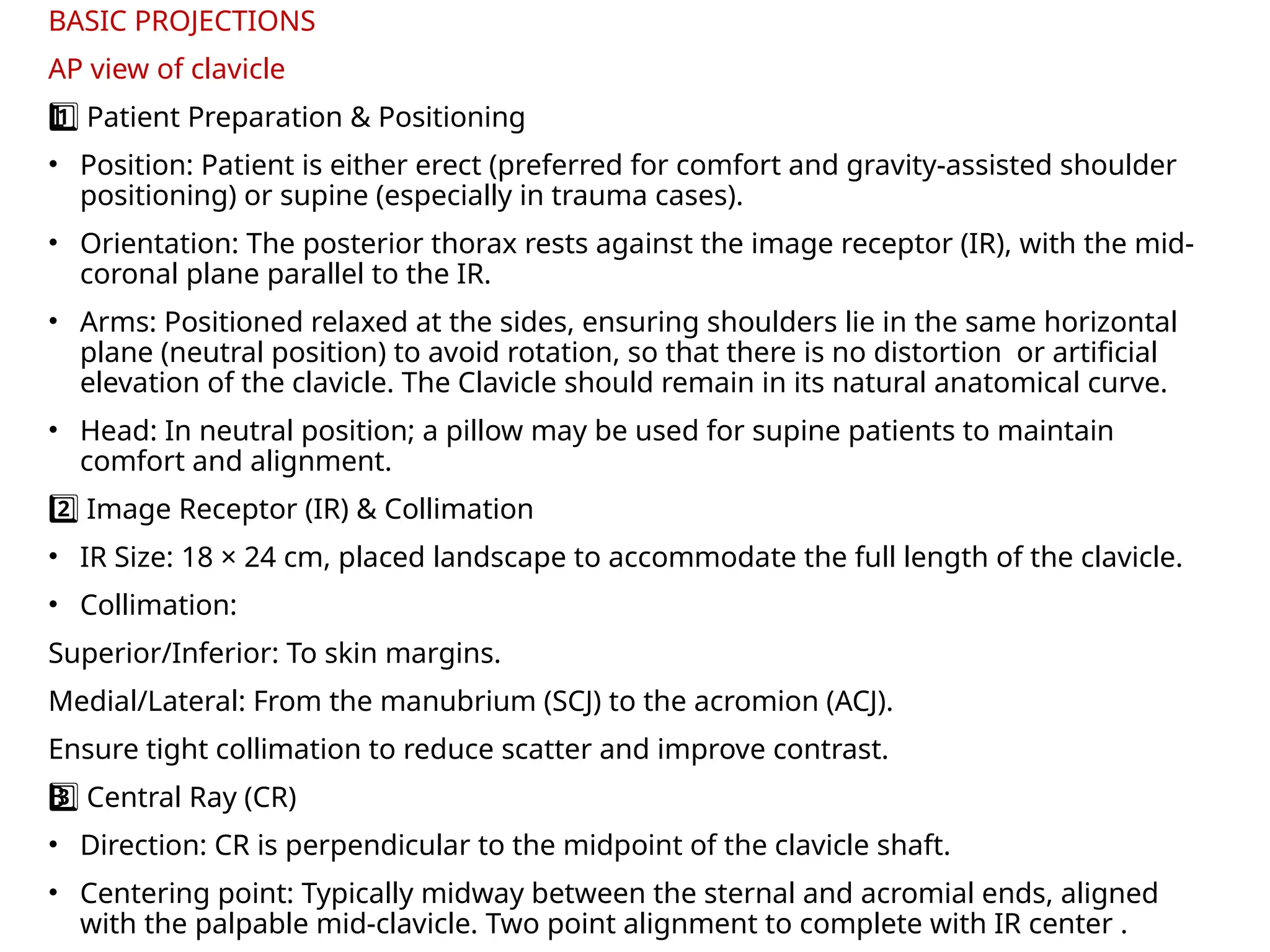 CLAVICLE, ACJ and SCJ radiographic technique.pptx