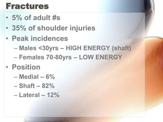 Clavicle Fractures & ACJ Injuries | PPTX