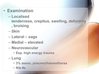 Clavicle Fractures & ACJ Injuries | PPTX