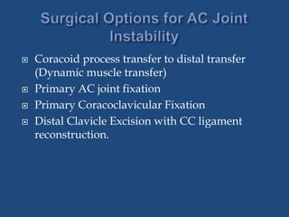 Clavicle fractures&acromio clavicular joint injuries | PPTX