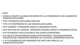 FRACTURAS DE CLAVICULA DIAGNOSTICO Y TRATMIENTO | PPTX