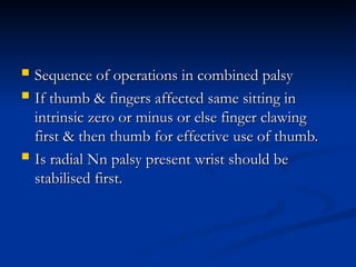 CLAW HAND ulnar claw hand etiology etc.ppt