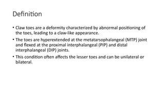 CLAW TOES claw toes claw toes claw toes... | PPTX