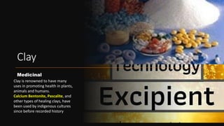 Clay excipients - database | PPT