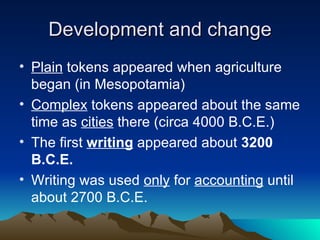 Clay Tokens and the Origin of Writing | PPS