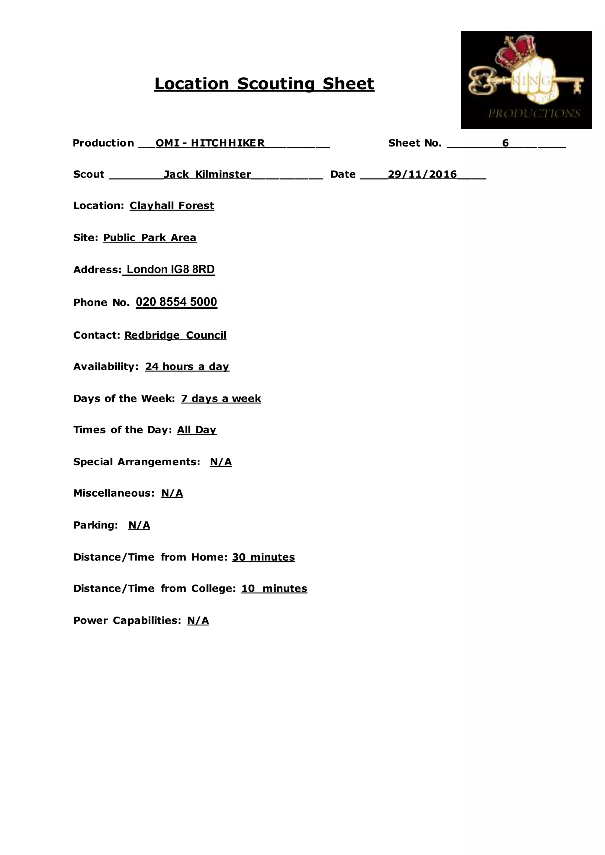 Claybury forest | DOCX